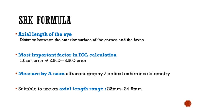 Biometry: Iol calculation | PPT