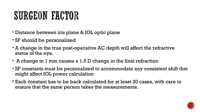 Biometry: Iol calculation | PPT