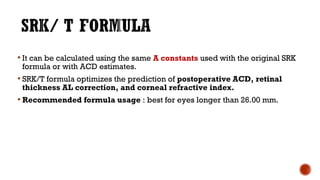 Biometry: Iol calculation | PPT