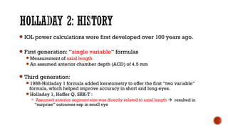 Biometry: Iol calculation | PPT