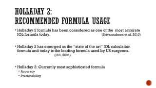 Biometry: Iol calculation | PPT