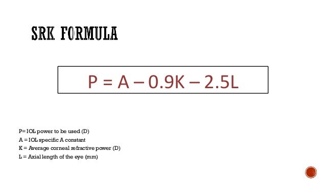Biometry: Iol calculation
