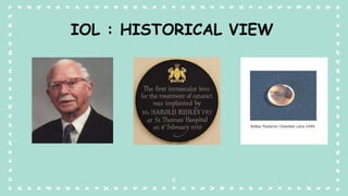 IOL ( Intraocular lens) in another way...IOL Design | PPTX