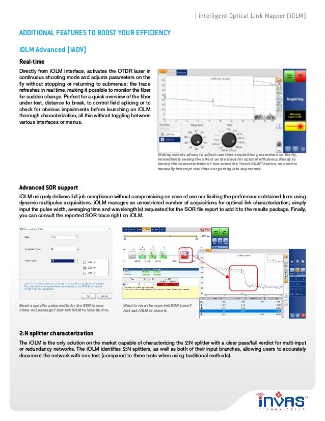 iOLM | iolm | Intelligent Optical Link Mapper | iolm spec sheet | iolm ...