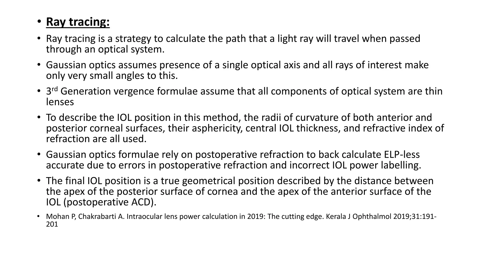 BIOMETRY AND IOL POWER CALCULATION | PPTX