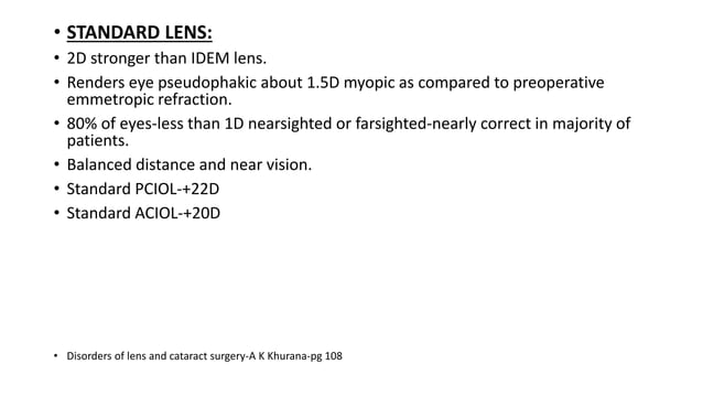 BIOMETRY AND IOL POWER CALCULATION | PPTX | Eye and Vision Conditions ...