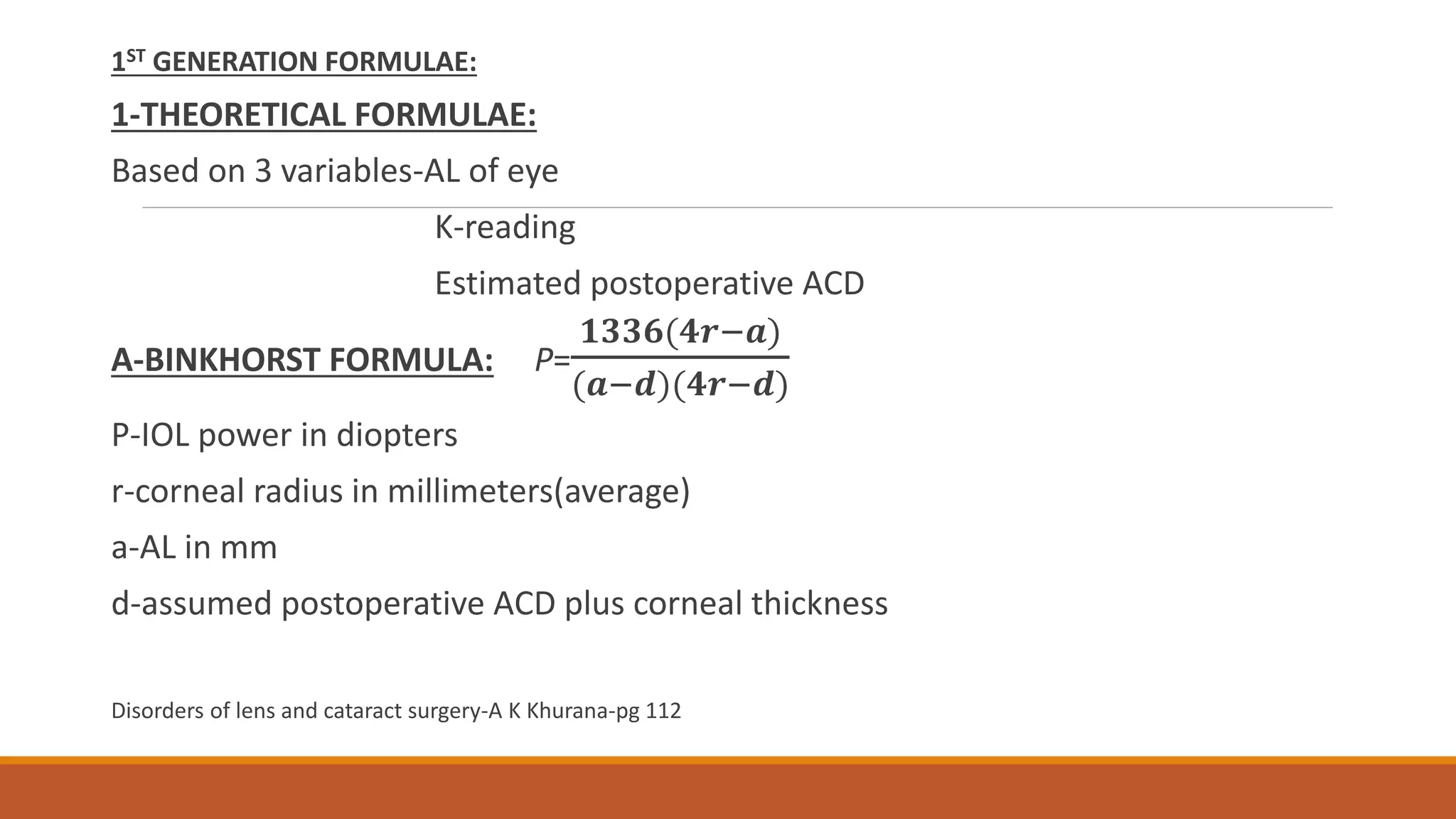 Iol power And IOL power calculation | PPTX | Eye and Vision Conditions ...