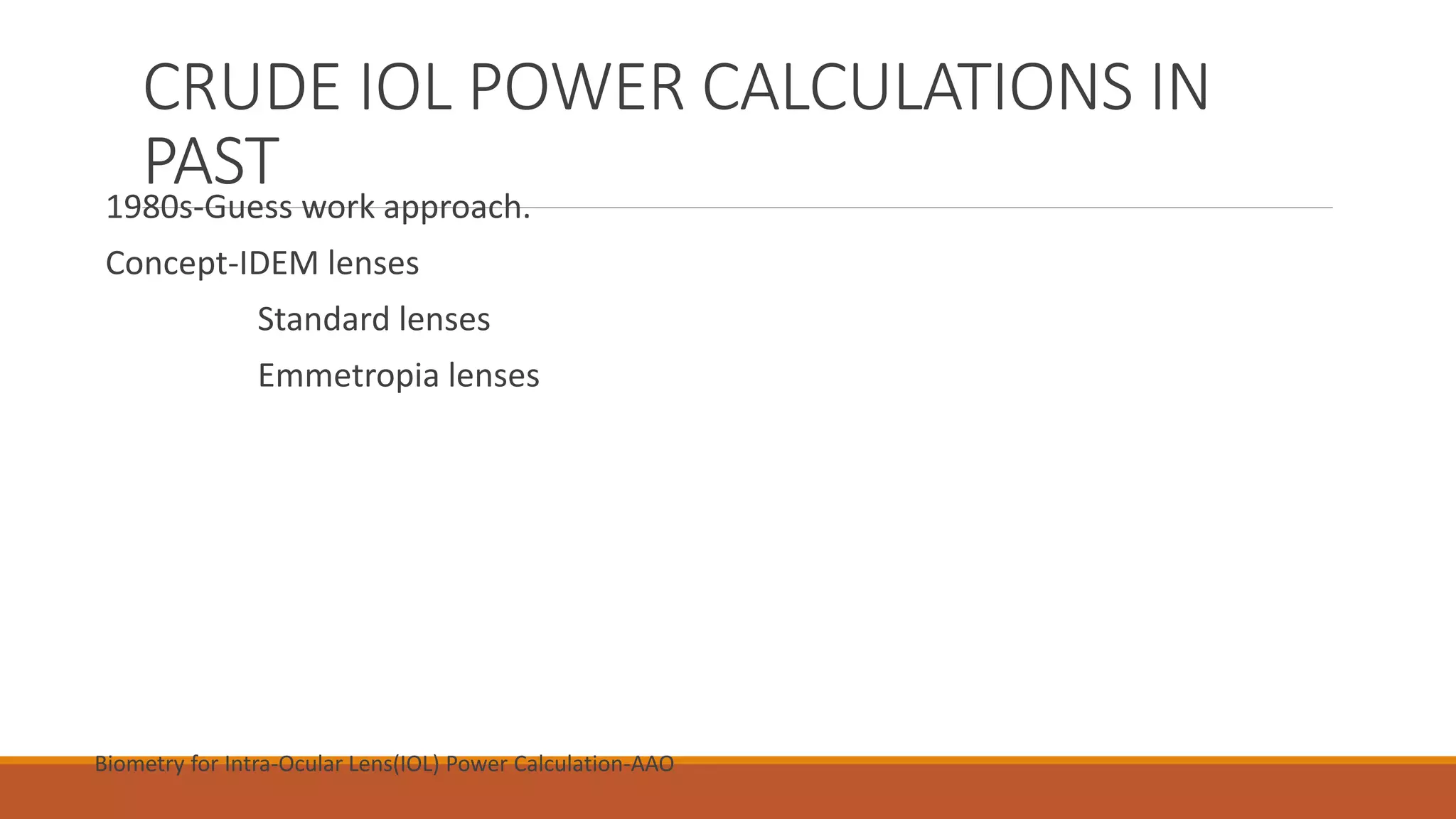 Iol power And IOL power calculation | PPTX | Eye and Vision Conditions ...