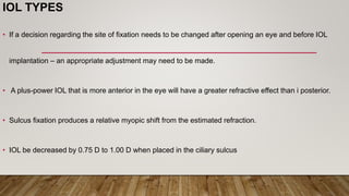 Iol power calculation in pediatric patients | PPTX
