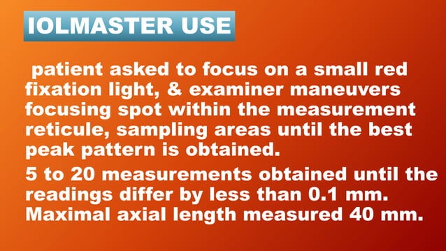 Iol power calculation normal and post lasik eyes | PPTX