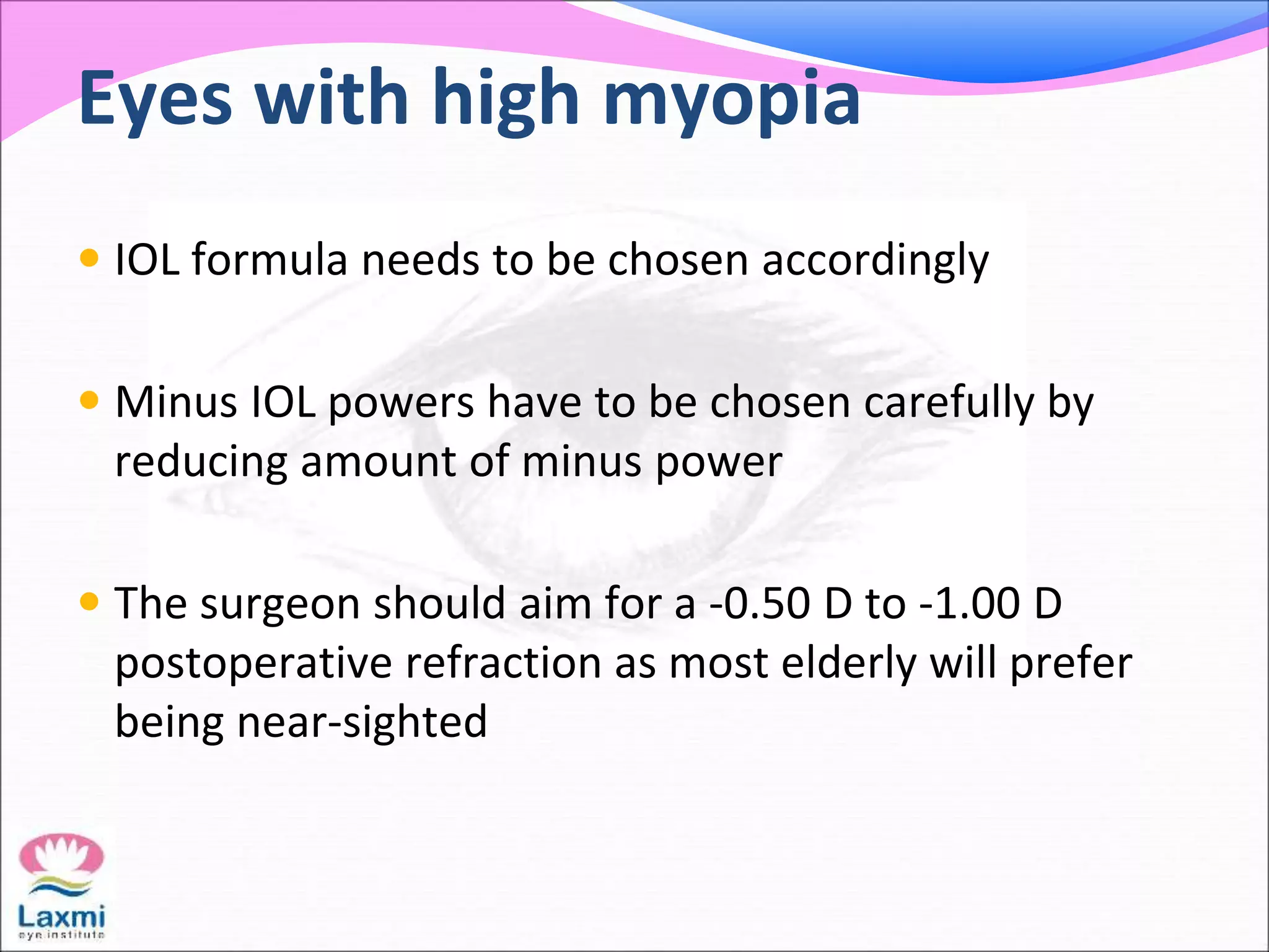 IOL power calculation special situations | PPTX