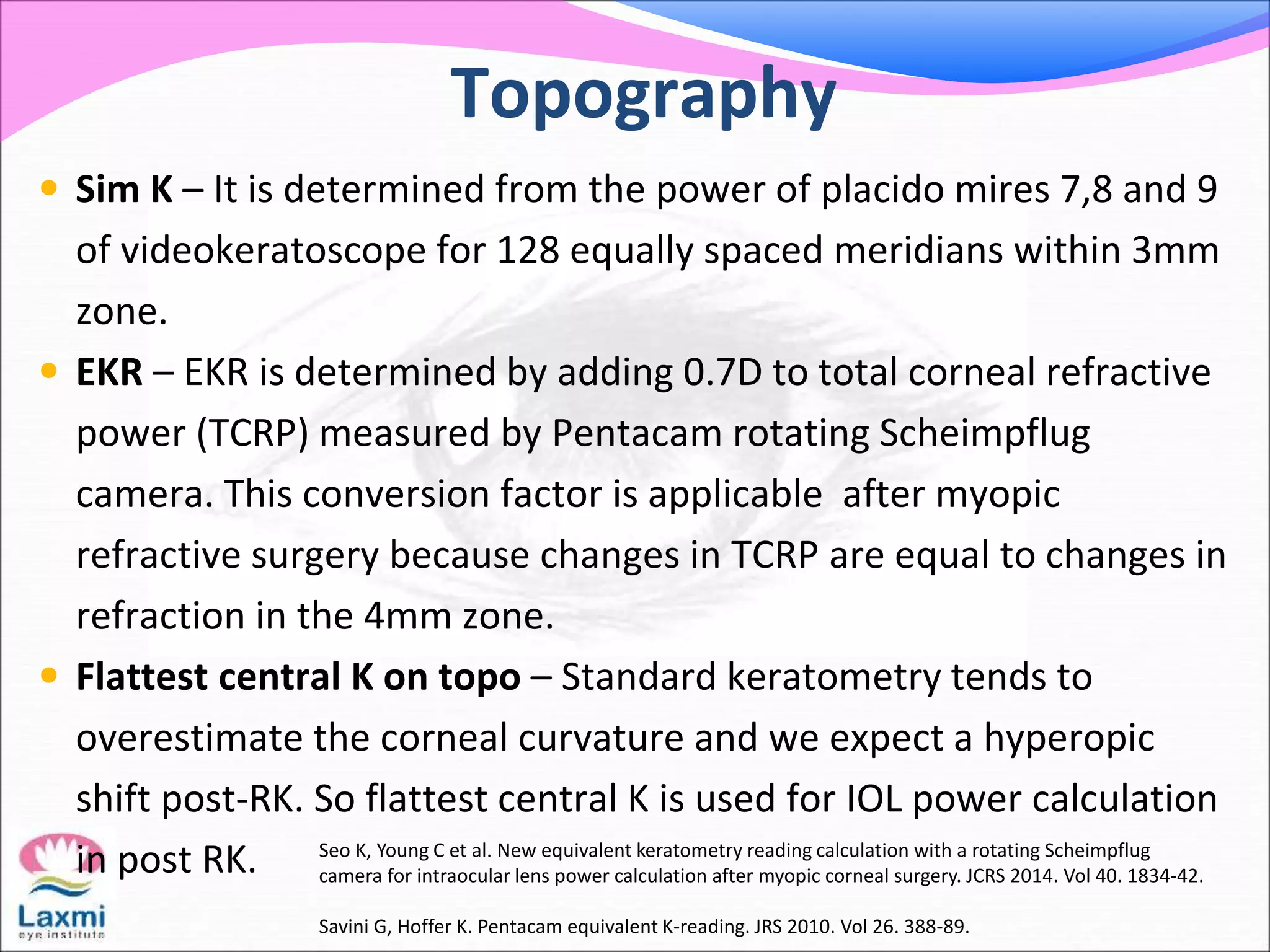 IOL power calculation special situations | PPTX
