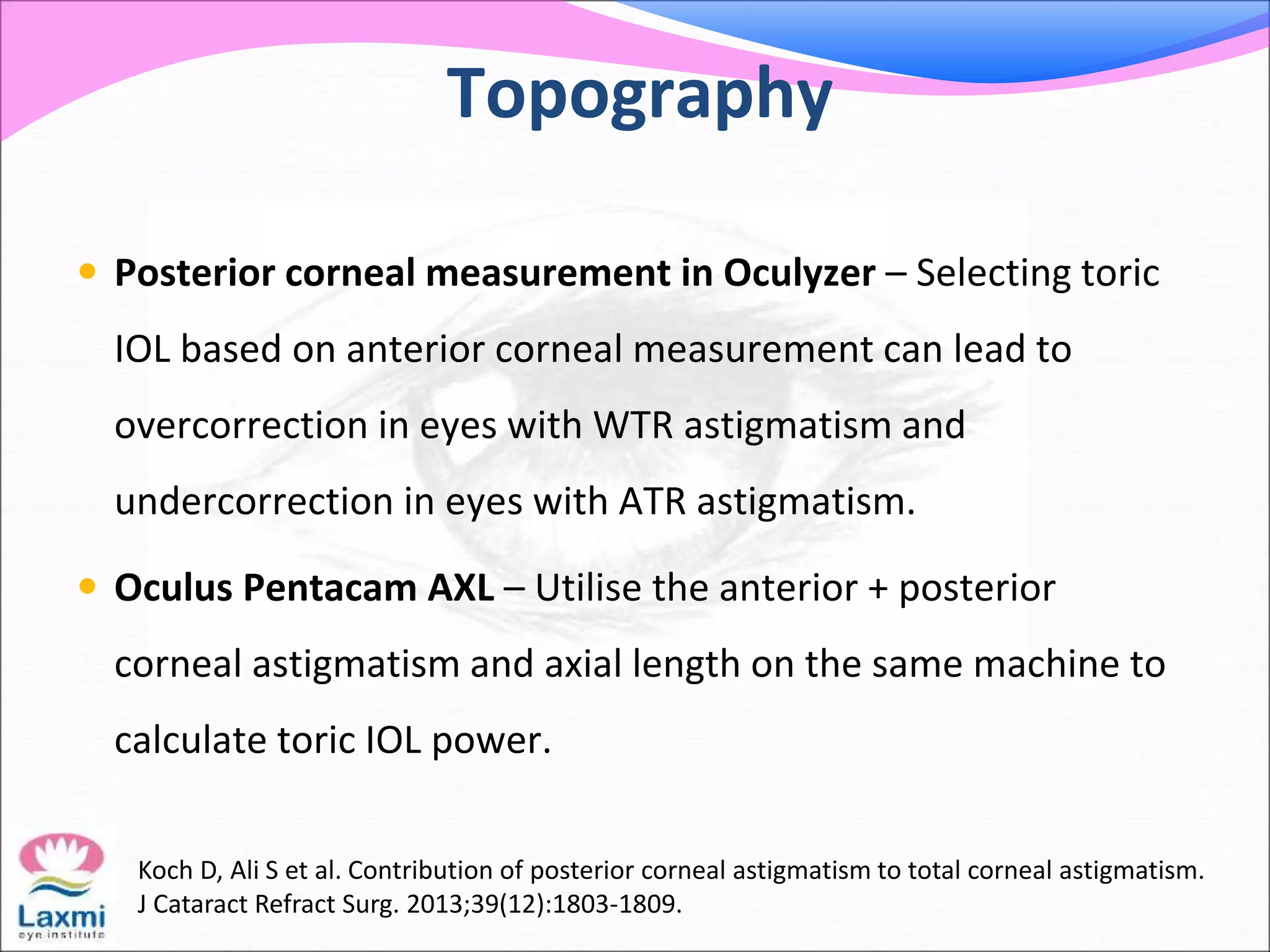IOL power calculation special situations | PPTX