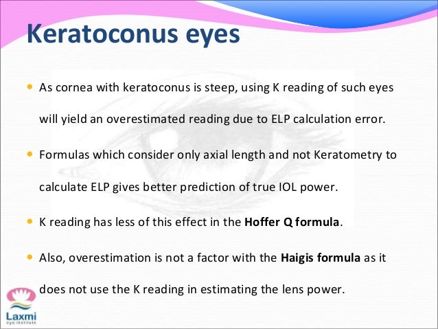 IOL power calculation special situations
