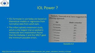 IOL CALCULATIONS IN SPECIAL CASES | PPTX