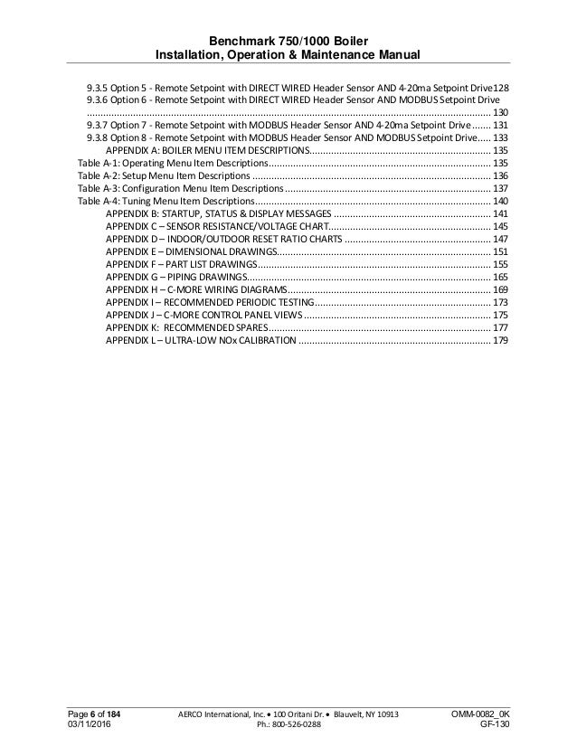 Benchmark Boiler Manual Reset - selfiemarine