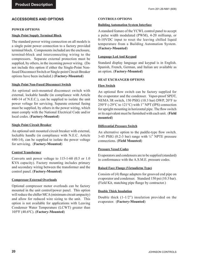 Manual do chiller York com condensação a agua ycwl | PDF | First Aid ...