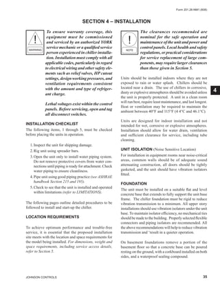Manual do chiller York com condensação a agua ycwl | PDF