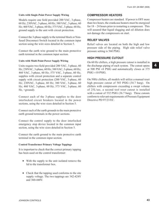 Manual do chiller York com condensação a agua ycwl | PDF