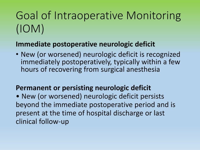 Intraoperative Monitoring for Brain and Spinal Cord Tumors | PPTX