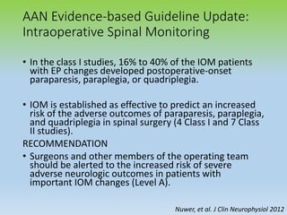 Intraoperative Monitoring for Brain and Spinal Cord Tumors | PPT