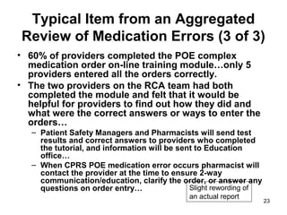 April 2005 Medication Safety Presentation for IOM Committee | PPT