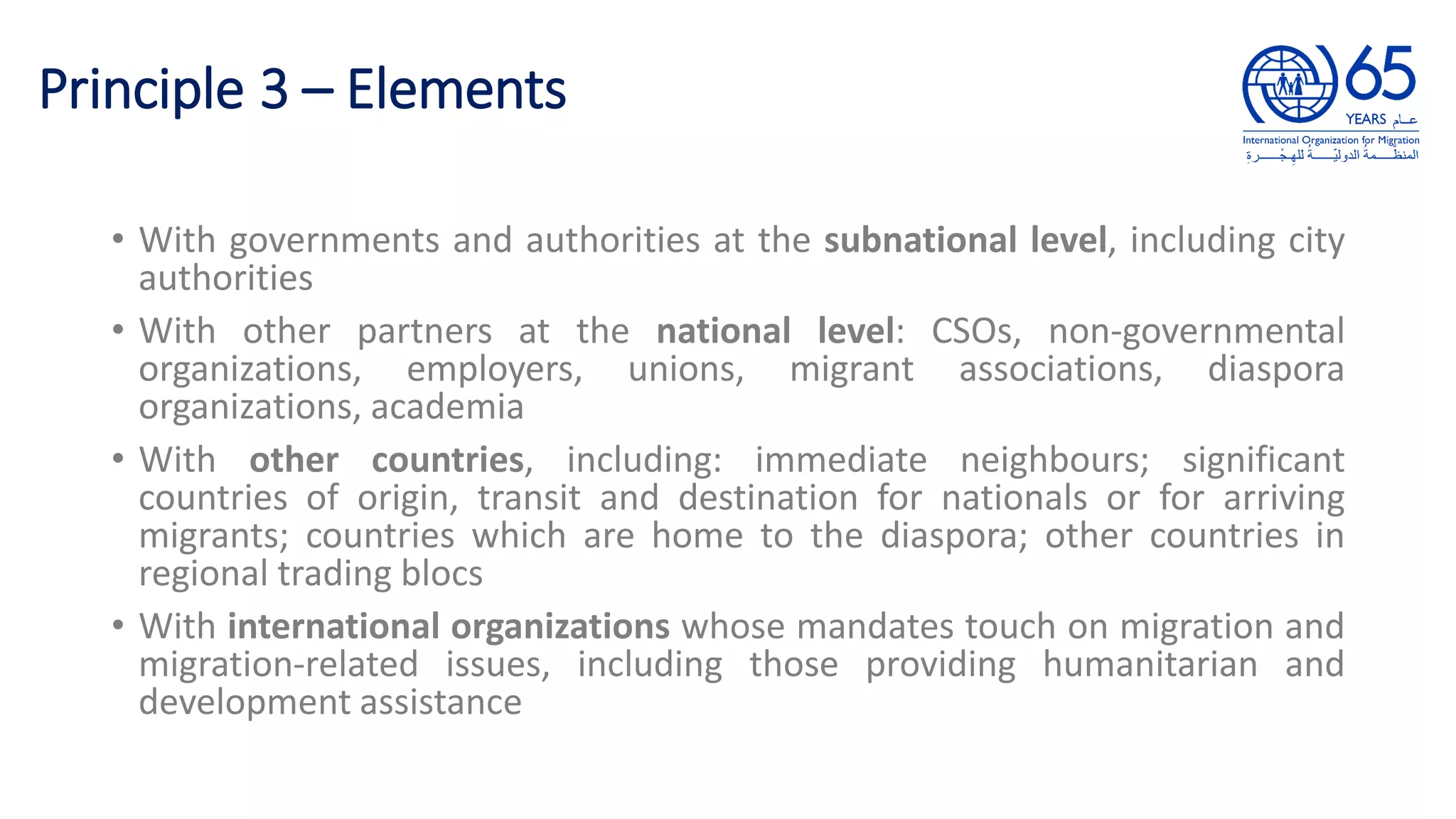 Migration Governance Framework & its applications by IOM | PDF