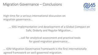 Migration Governance Framework & its applications by IOM | PDF
