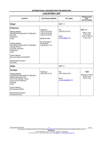 iom missions global locations | PDF