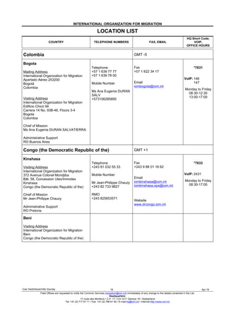 iom missions global locations | PDF