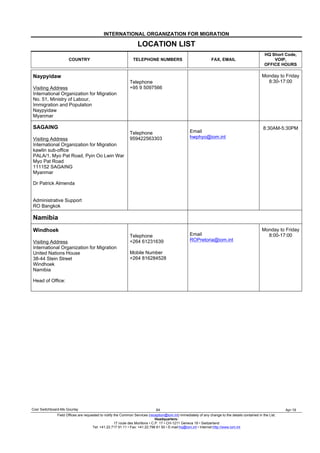 iom missions global locations | PDF