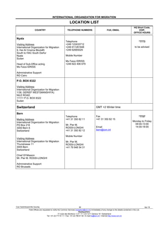 iom missions global locations | PDF