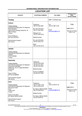 iom missions global locations | PDF