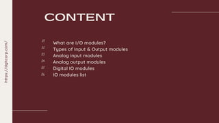 Io modules | PPT | Free Download
