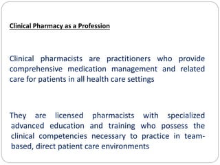 Professionalism in Clinical Pharmacy Practice | PPTX