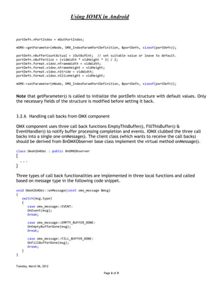 IOMX in Android | PDF
