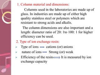 Ion exchange chromatography | PDF
