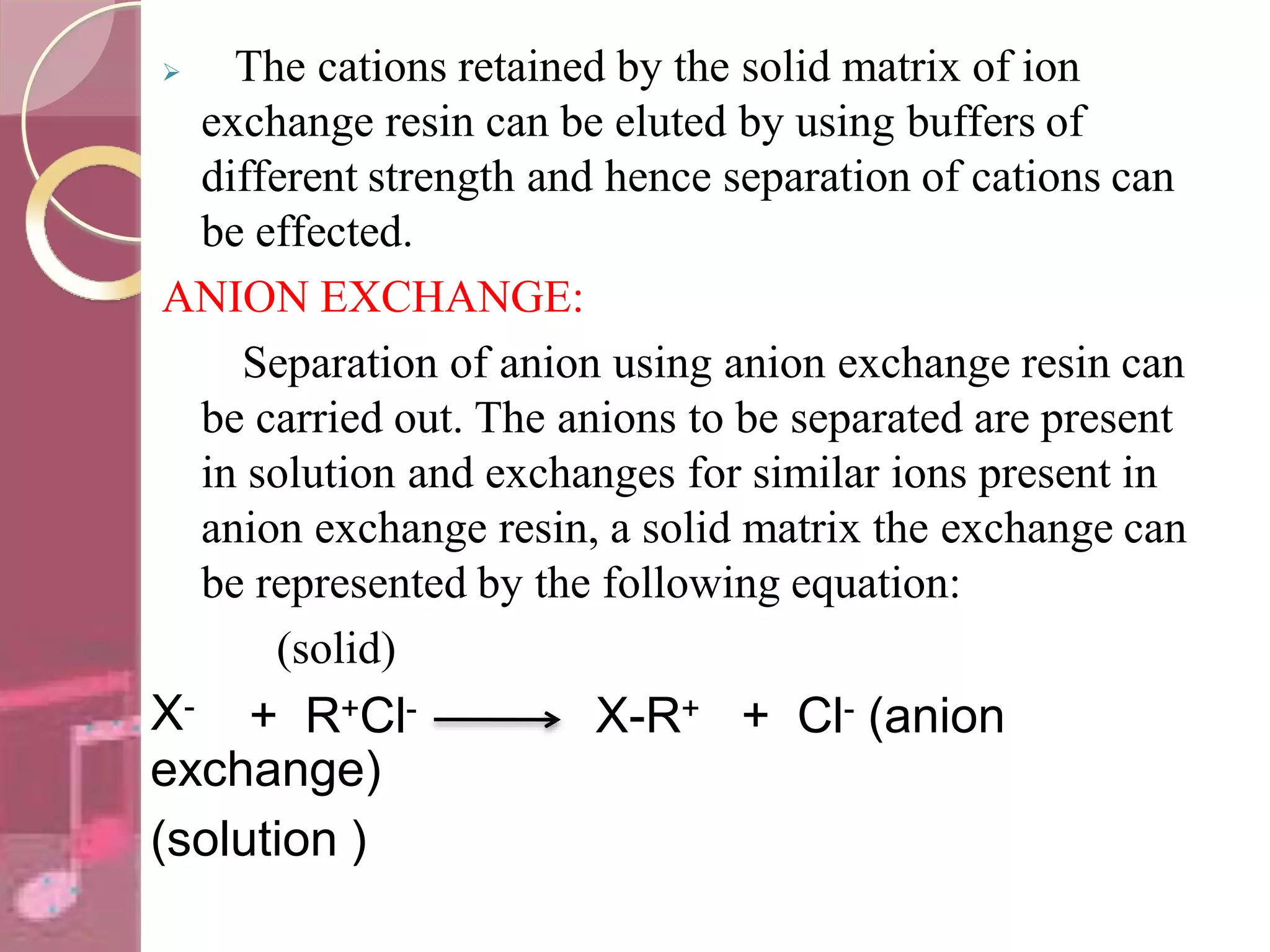 Ion exchange chromatography | PDF