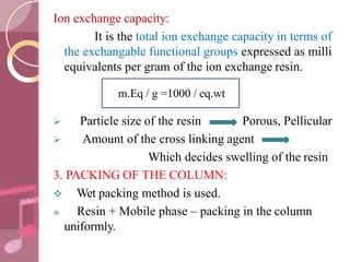 Ion exchange chromatography | PDF