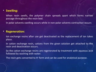 Ion exchange chromatography - by Shree | PPT