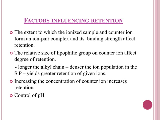 Ion-pair chromatography .pptx | Chemistry | Science