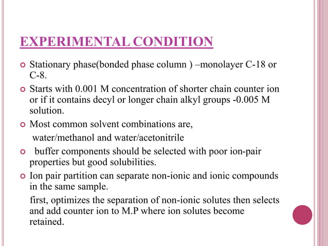 Ion-pair chromatography .pptx | Chemistry | Science