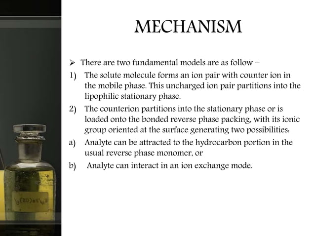 Ion pair , reversed pair liquid chromatography | PPTX | Chemistry | Science