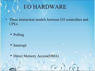 I/O System | PPT