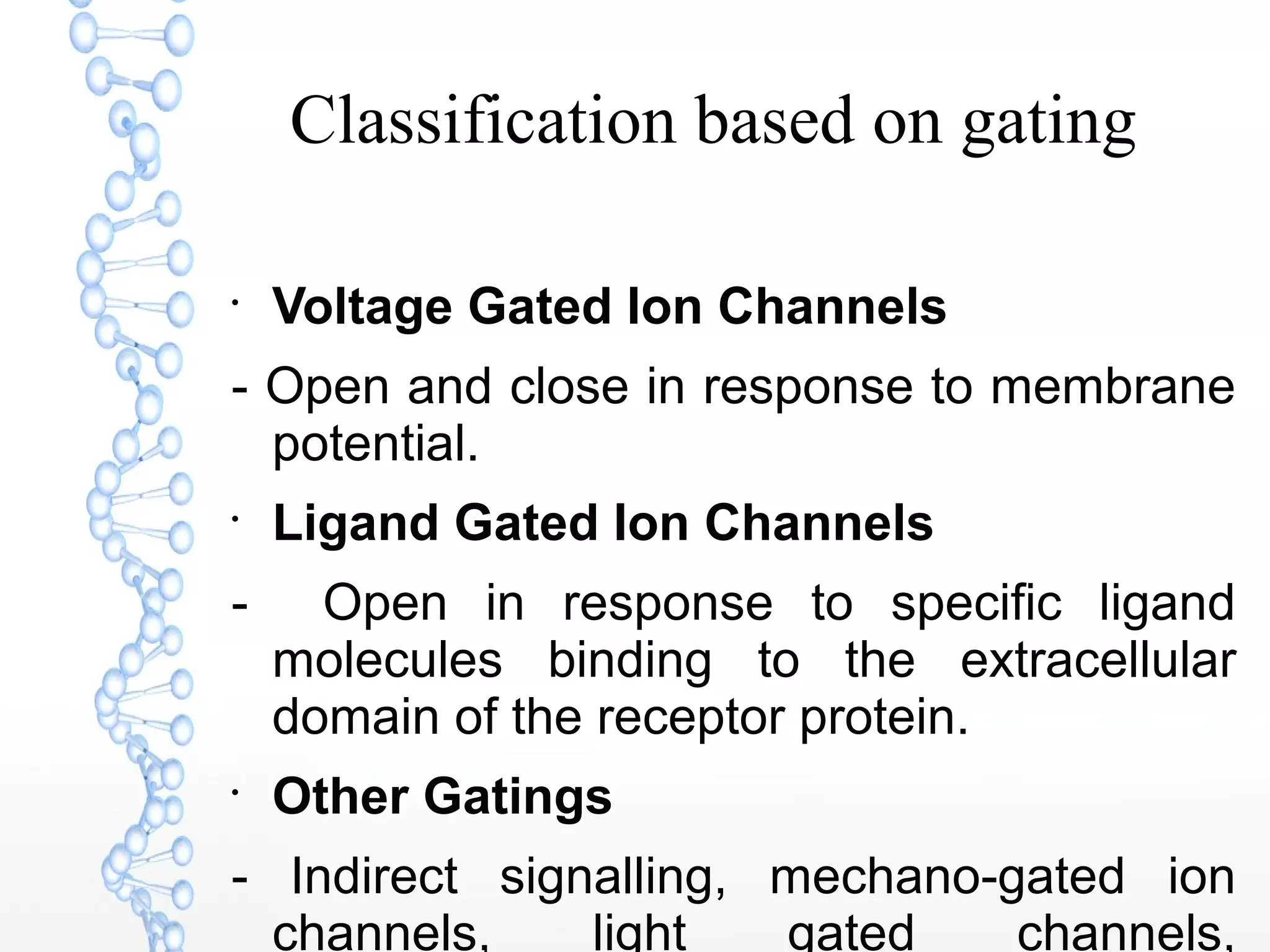 Ion channels | PPT | Chemistry | Science