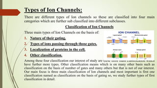 Types Of Ion Channels
