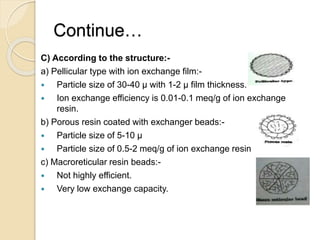 Ion exchange chromatoghraphy | PPTX | Chemistry | Science