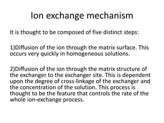 Ion exchange chromatography | PPTX | Chemistry | Science