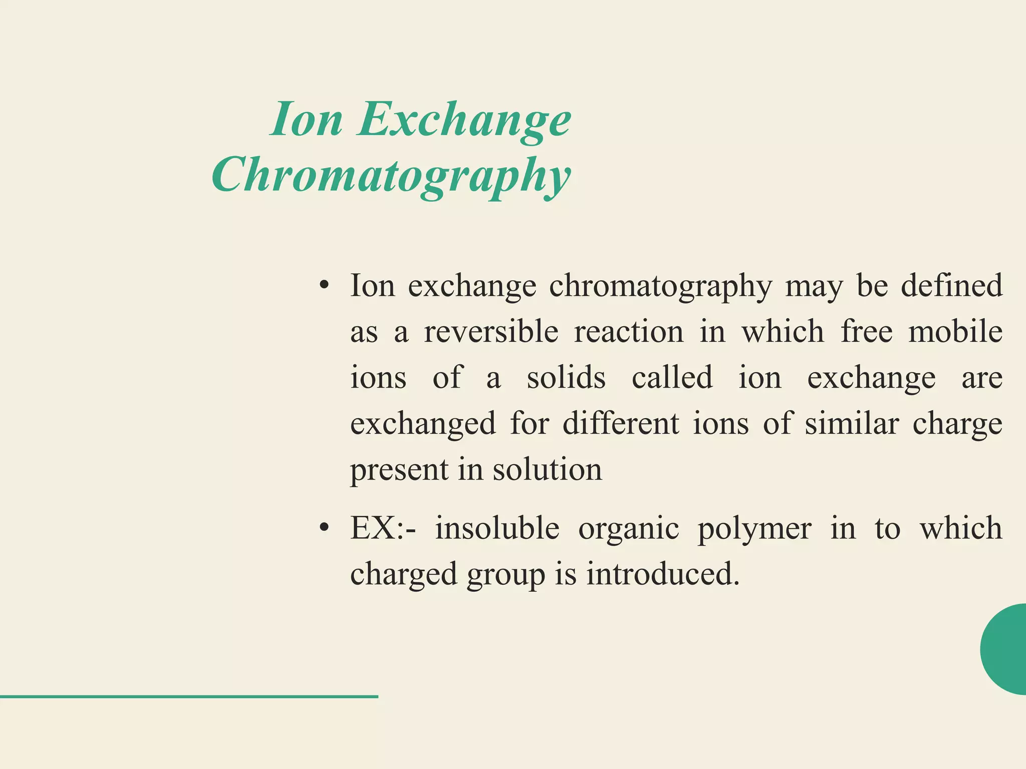 Ion Exchange Chromatography | PPT
