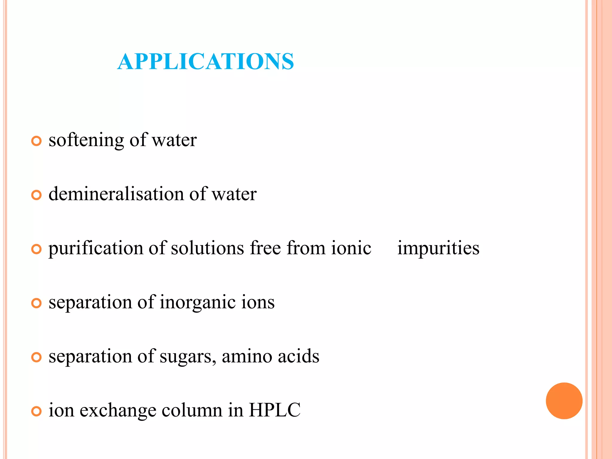 Ion exchange chromatography | PPTX
